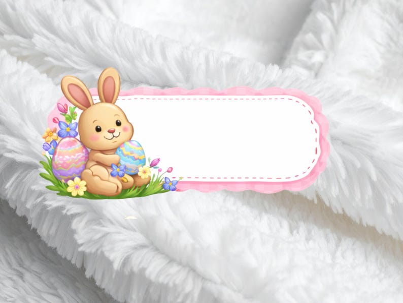 Editable Easter Bunny Name Labels, Kids School & Basket Tags (digital ...