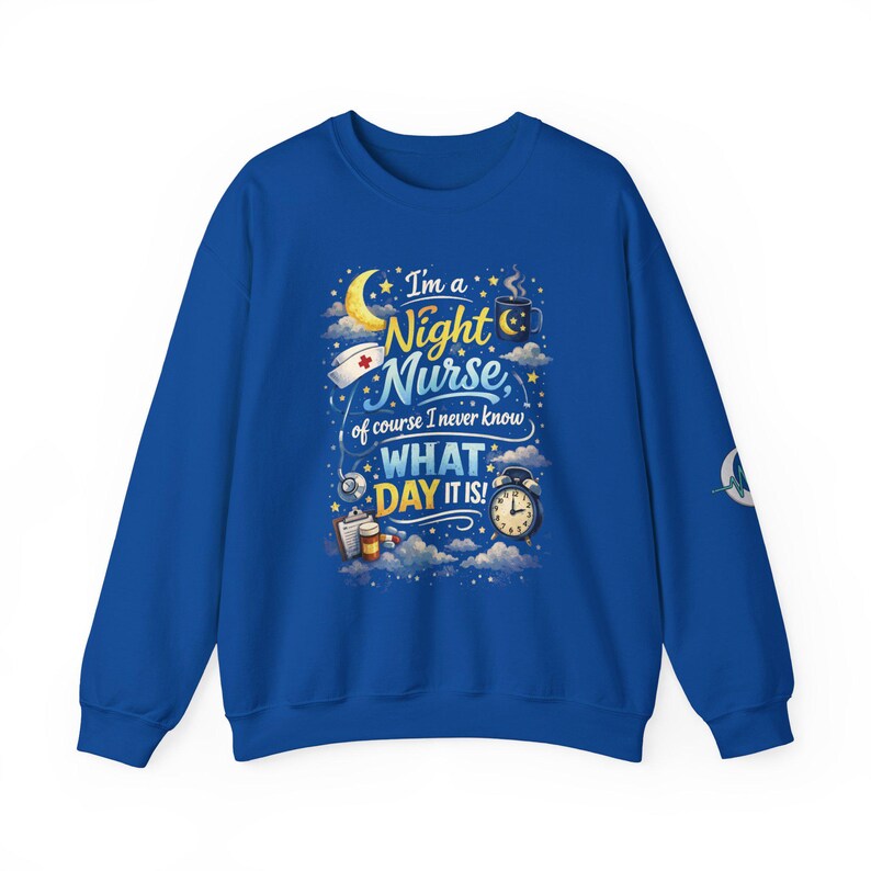 Night Nurse Sweater | Nurse Shift Life, Crewneck Work Sweatshirt - Etsy