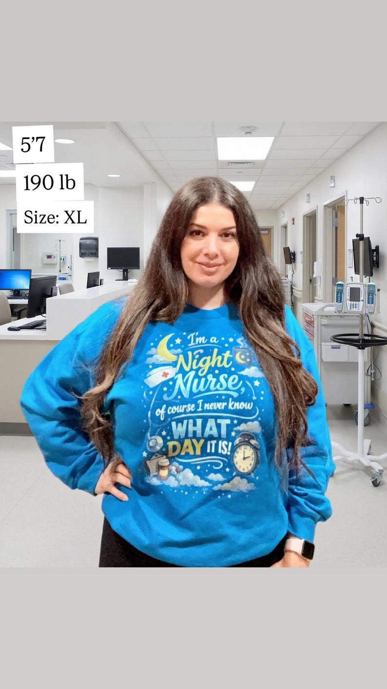 Night Nurse Sweater | Nurse Shift Life, Crewneck Work Sweatshirt - Etsy