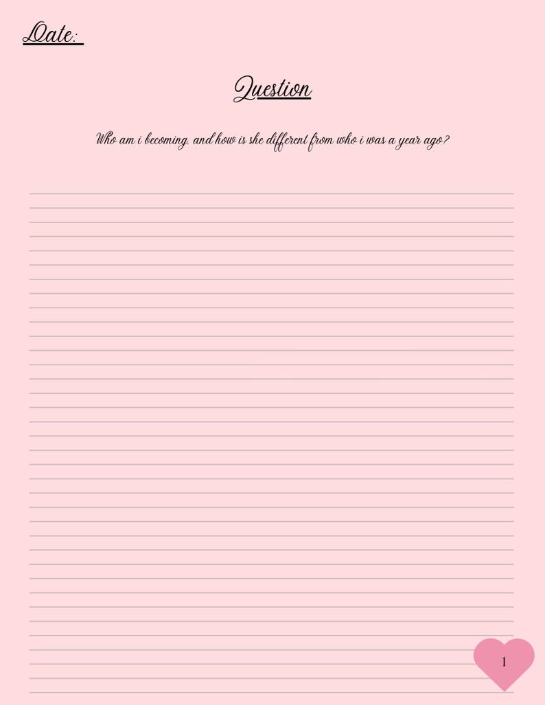 Digital Journal Template, Pink Watercolor Journal Cover, Butterfly ...