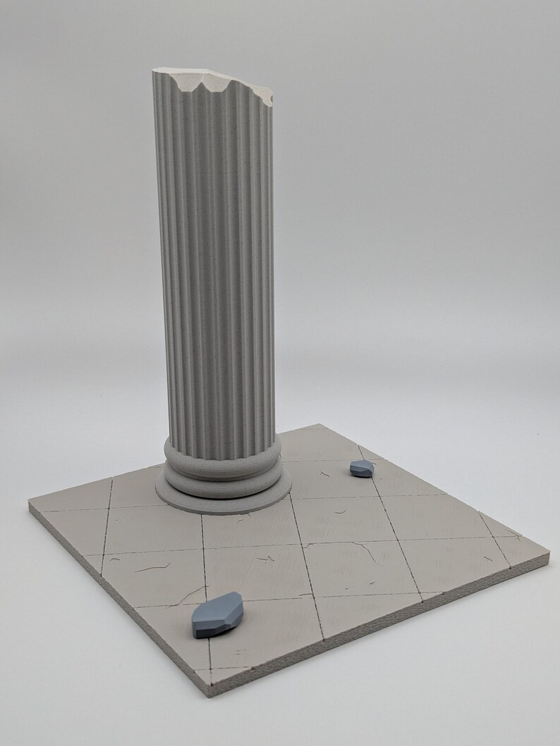 Frieren Ancient Ruins Diorama Base, 3D Printed Broken Pillar Scene ...