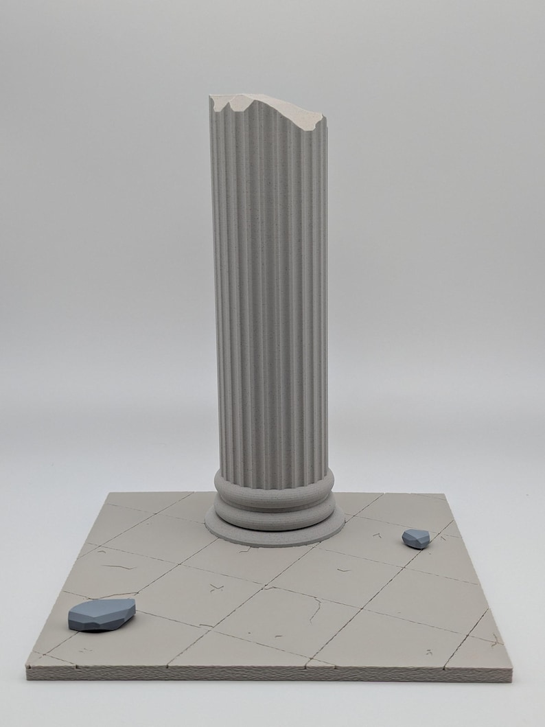 Frieren Ancient Ruins Diorama Base, 3D Printed Broken Pillar Scene ...