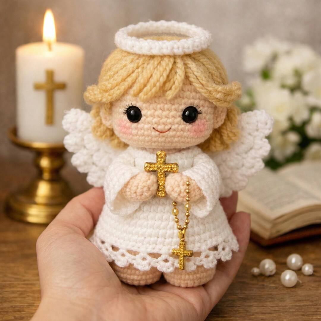Guardian Angel Crochet Pattern, Prayer Angel Doll PDF, Christian ...