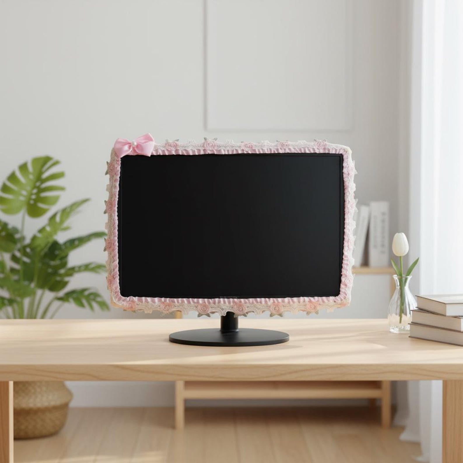 TV & Computer Monitor Dust Cover 17–30 Inch, Soft Fabric Screen ...