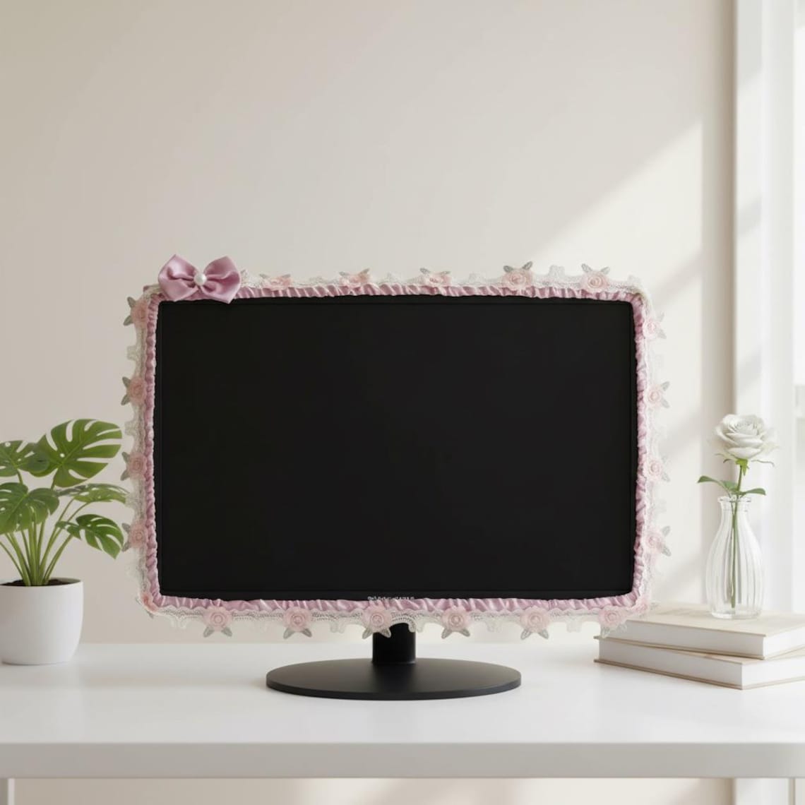 TV & Computer Monitor Dust Cover 17–30 Inch, Soft Fabric Screen ...