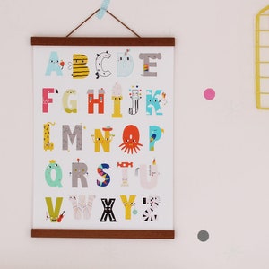 Happy Alphabet Poster - Etsy