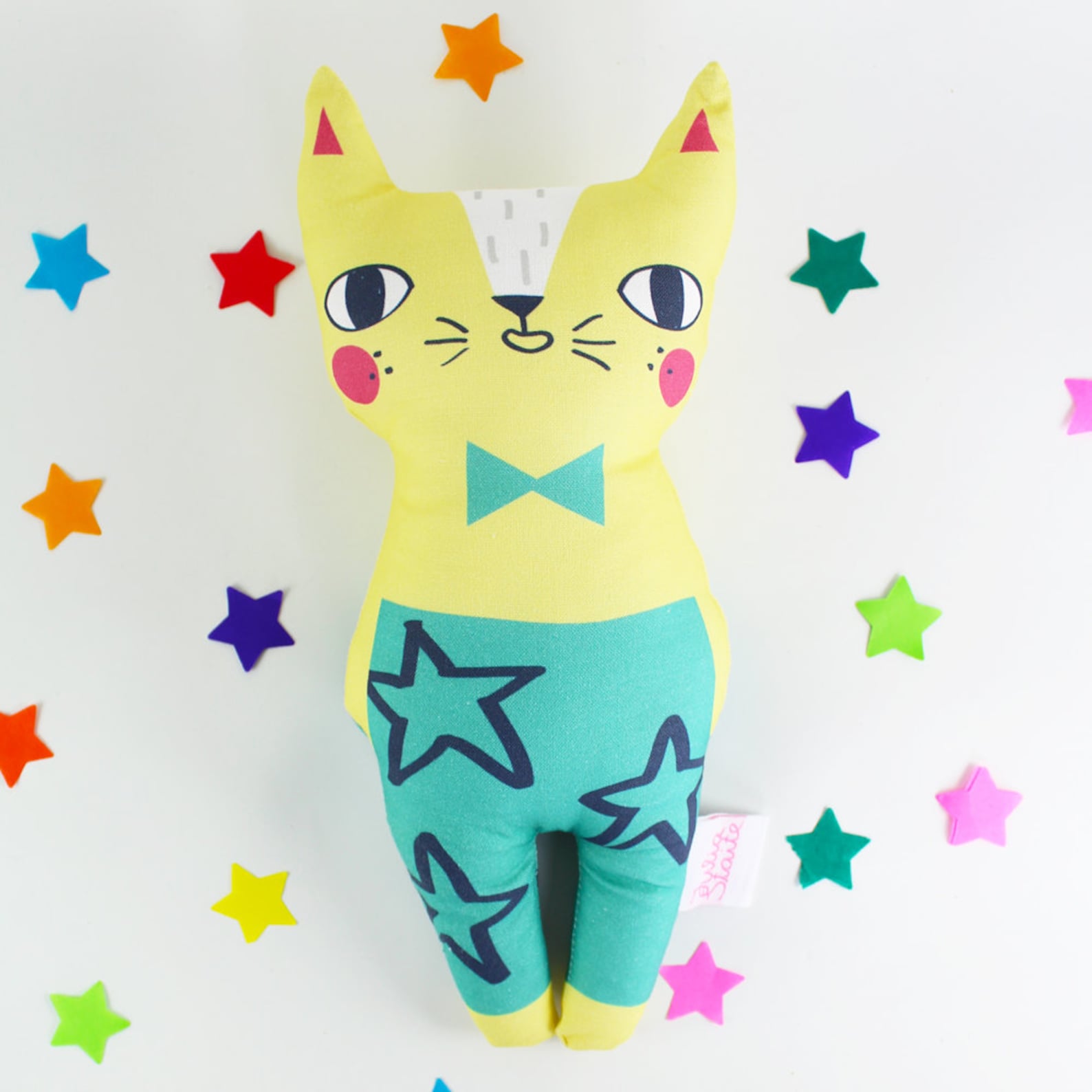 Cat Soft Toy Confetti Cats Yellow Cat | Etsy