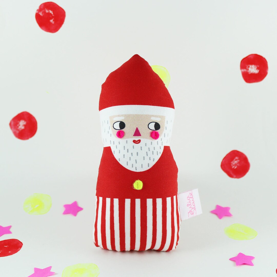 Santa Rattle Soft Toy, Christmas, Baby Gift - Etsy