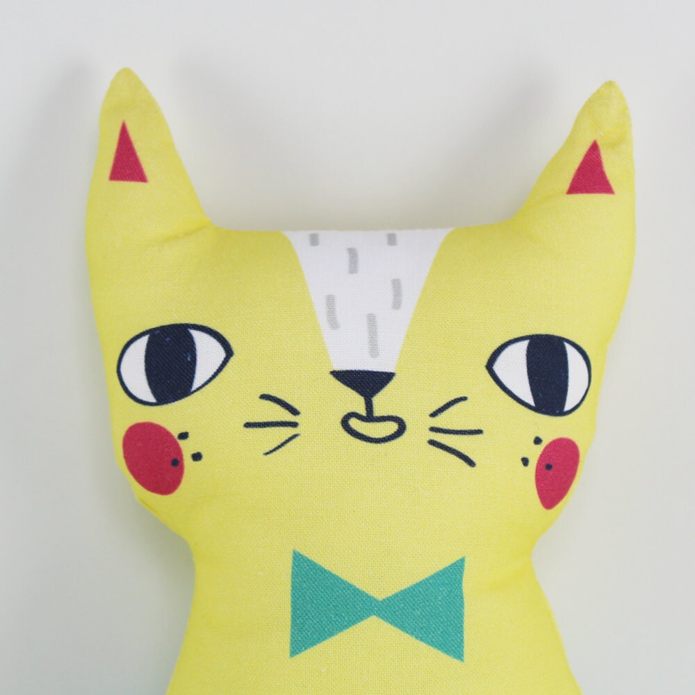 Cat Soft Toy Confetti Cats Yellow Cat | Etsy