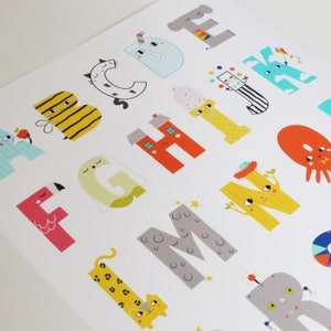 Happy Alphabet Poster - Etsy