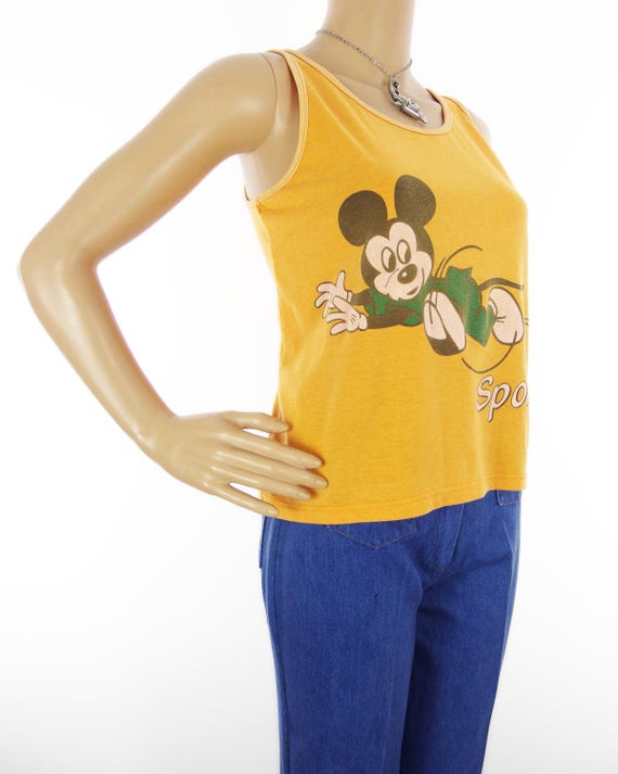 Ultra Pop Genuine 70s Mickey Mouse Cartoon Print Must… - Gem