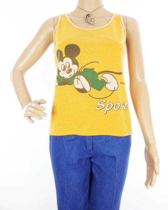 Ultra Pop Genuine 70s Mickey Mouse Cartoon Print Must… - Gem