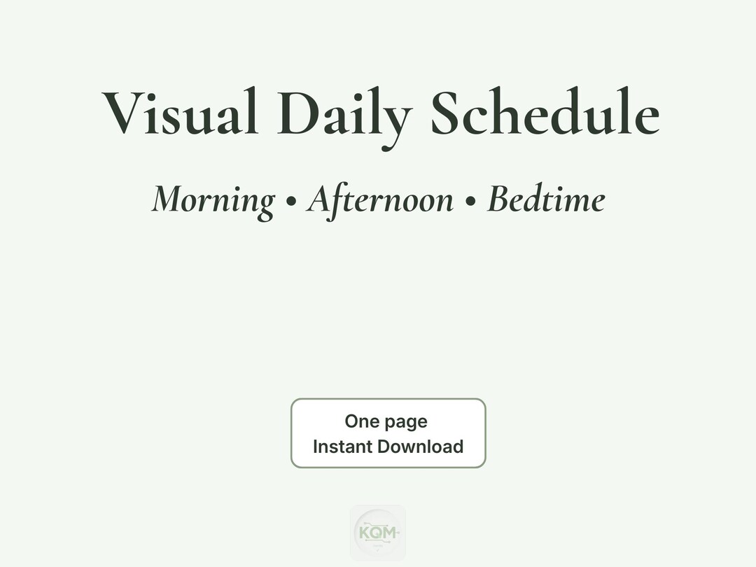 Visual Daily Schedule for Kids | Morning Afternoon Bedtime (printable ...