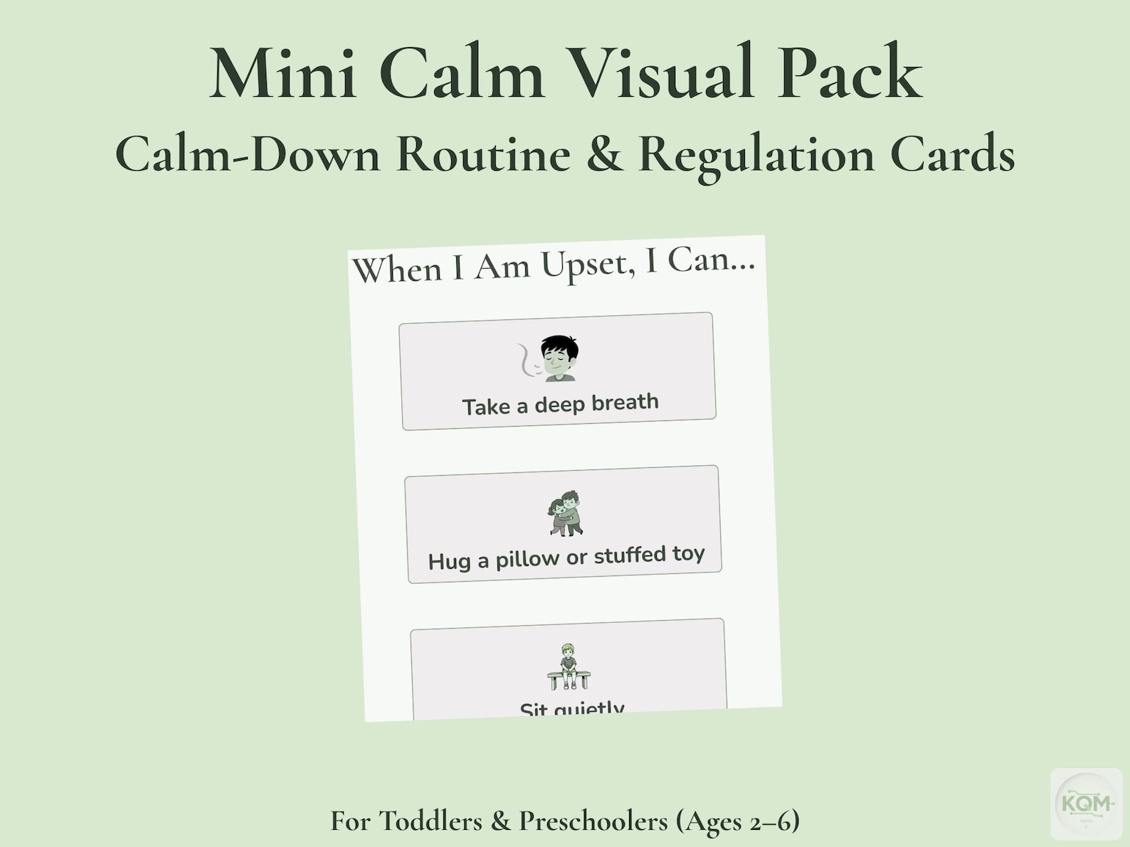Mini Calm Visual Pack – Calm-down Routine Cards (ages 2–6) - Etsy