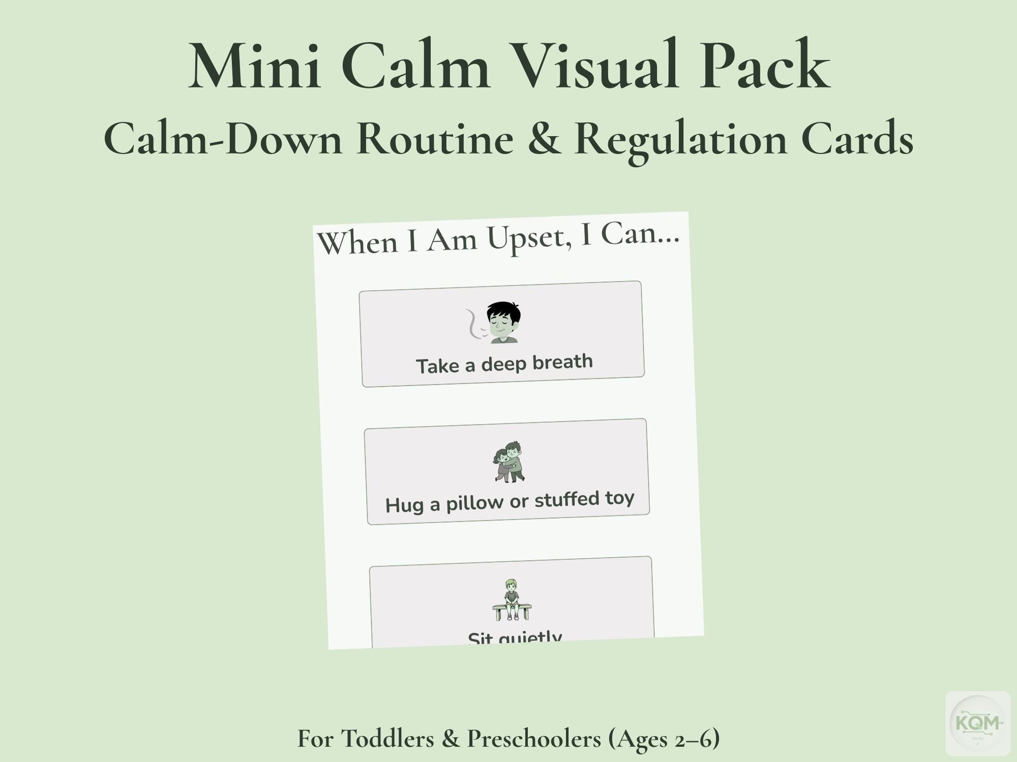 Mini Calm Visual Pack – Calm-down Routine Cards (ages 2–6) - Etsy