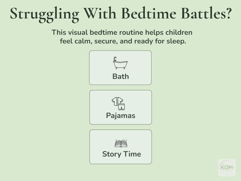 Toddler & Preschool Bedtime Routine Printable | Ages 2–6 | Calm Evening ...