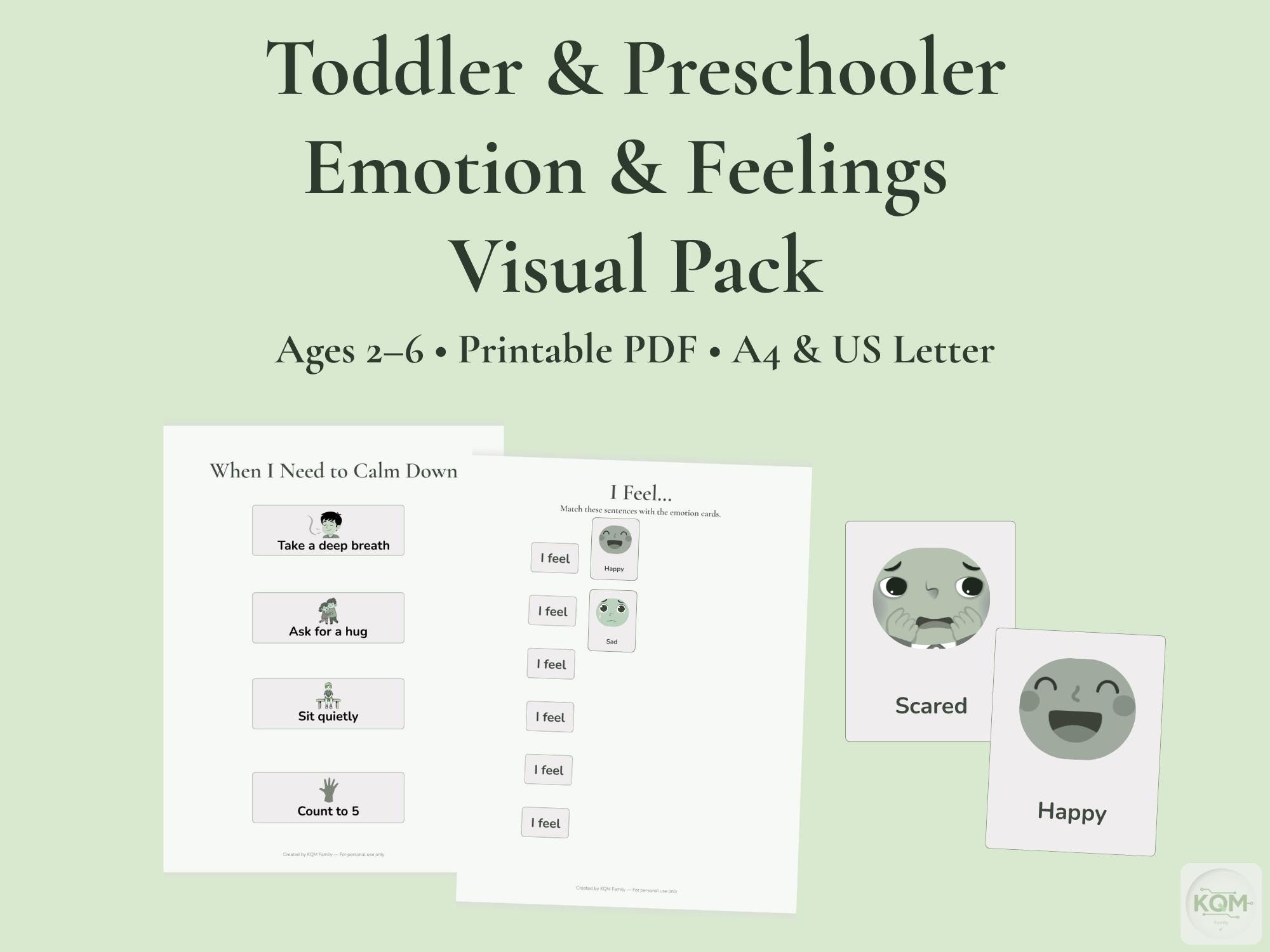 Toddler and Preschool Emotion and Feelings Visual Pack (ages 2–6) - Etsy