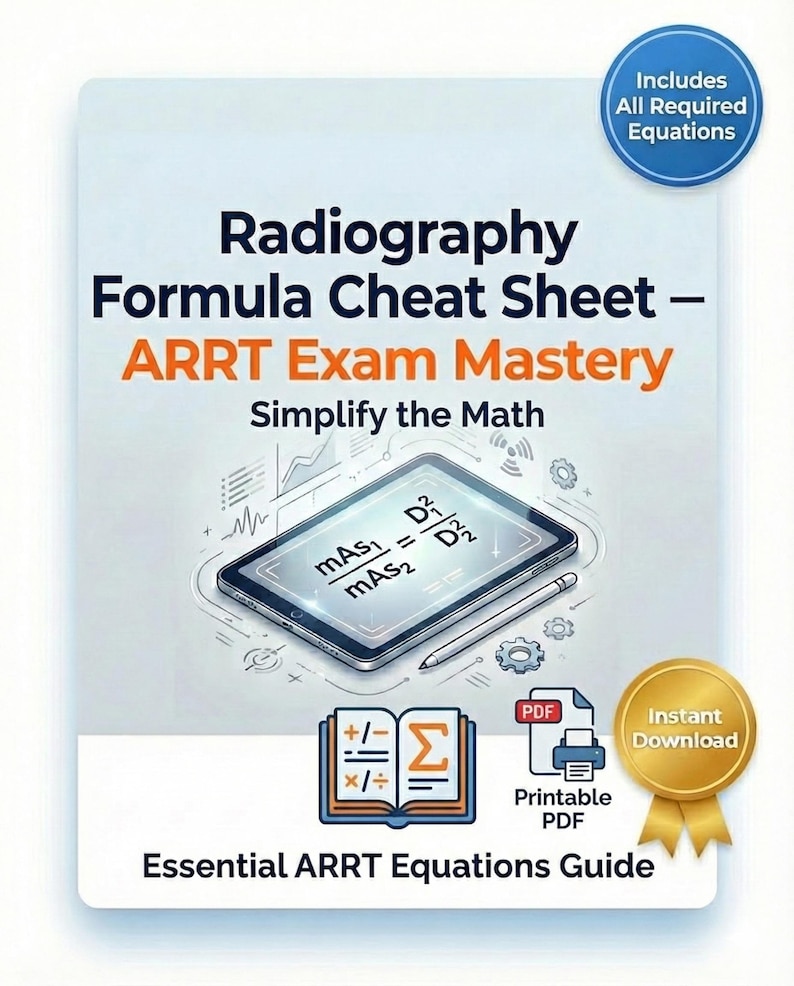 2025-2026 ARRT Radiography Physics Formulas & Equations | Rad Tech Math ...