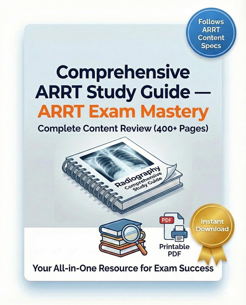 2025-2026 ARRT Exam Prep Bundle: Radiography Study Guide, 1000 ...