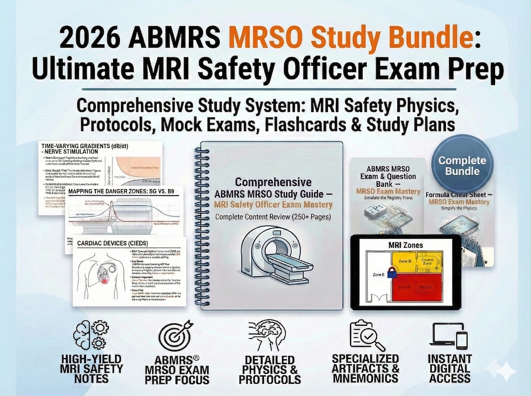 2026 MRSO Exam Prep | ABMRS MRI Safety Officer Study Guide | 1000 ...