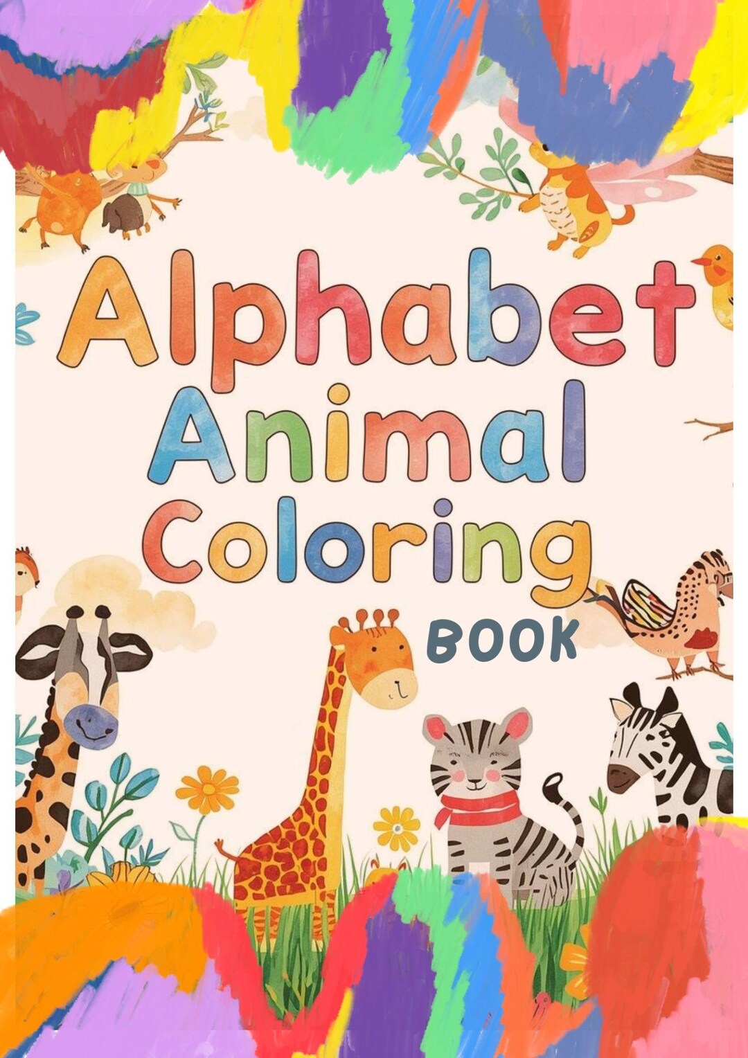 Alphabet Animal Coloring Book - Etsy