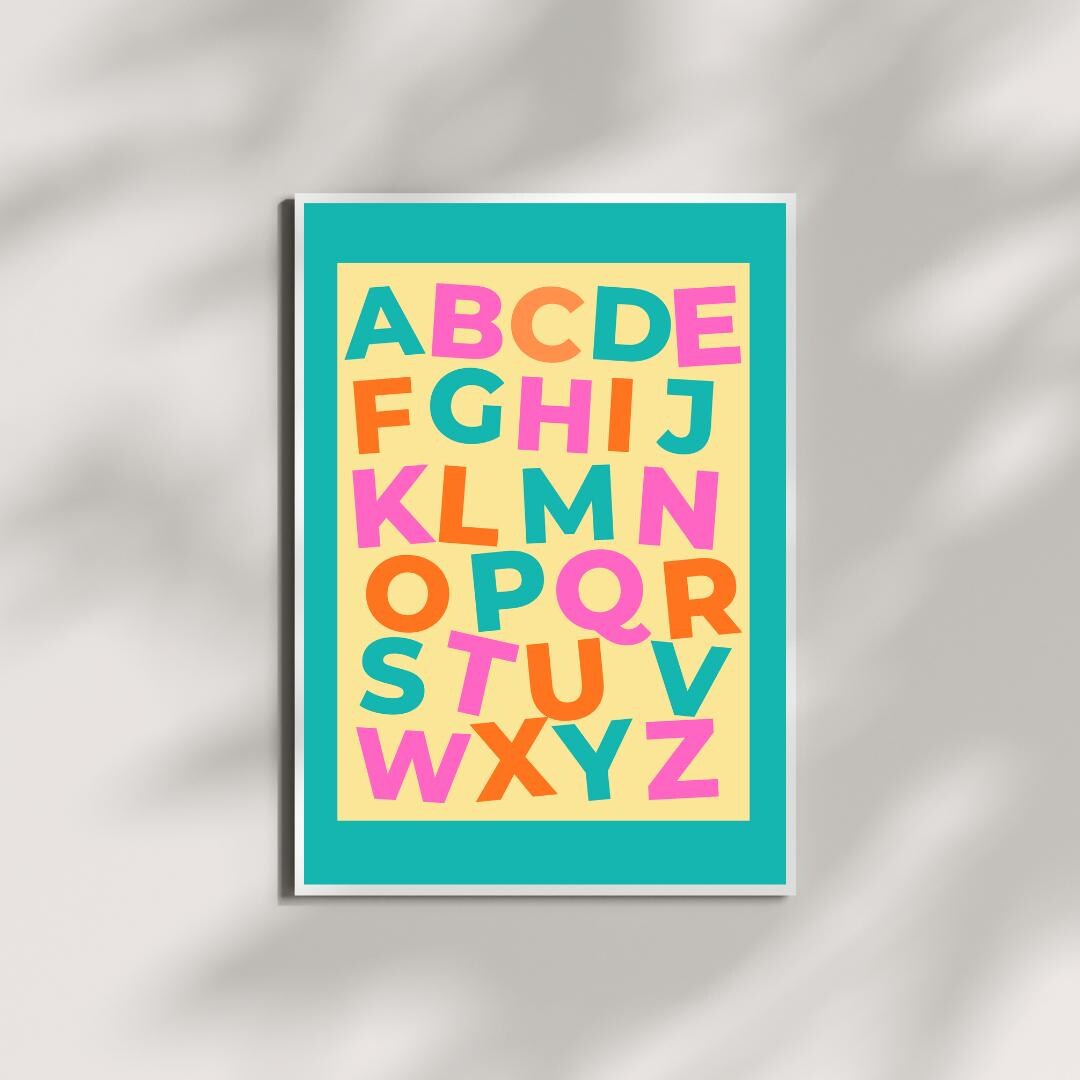Alphabet Classroom Wall Art Customizable Digital Download - Etsy