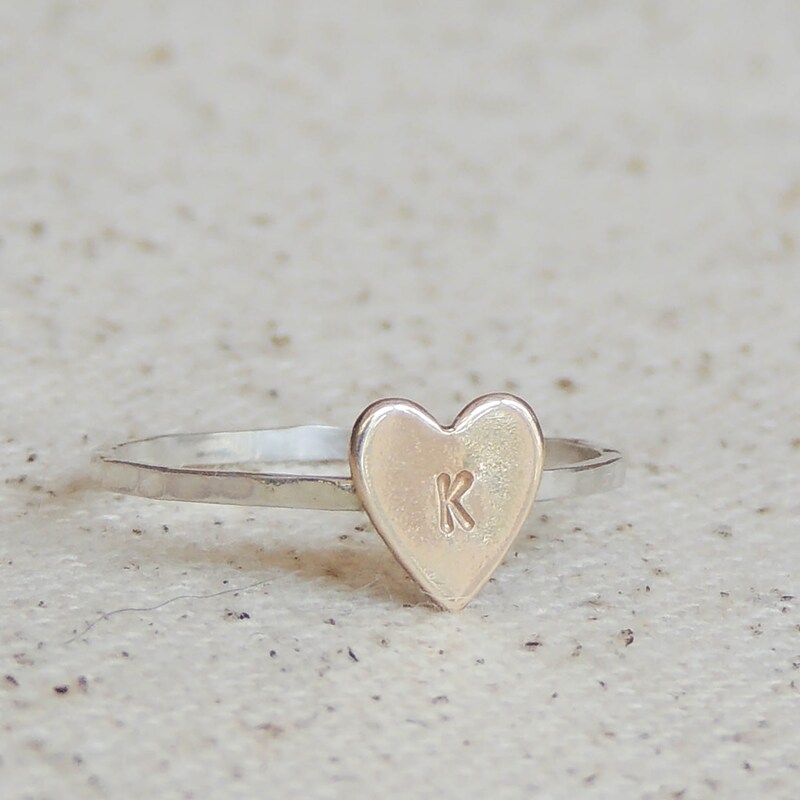 Custom Initial Ring - Etsy