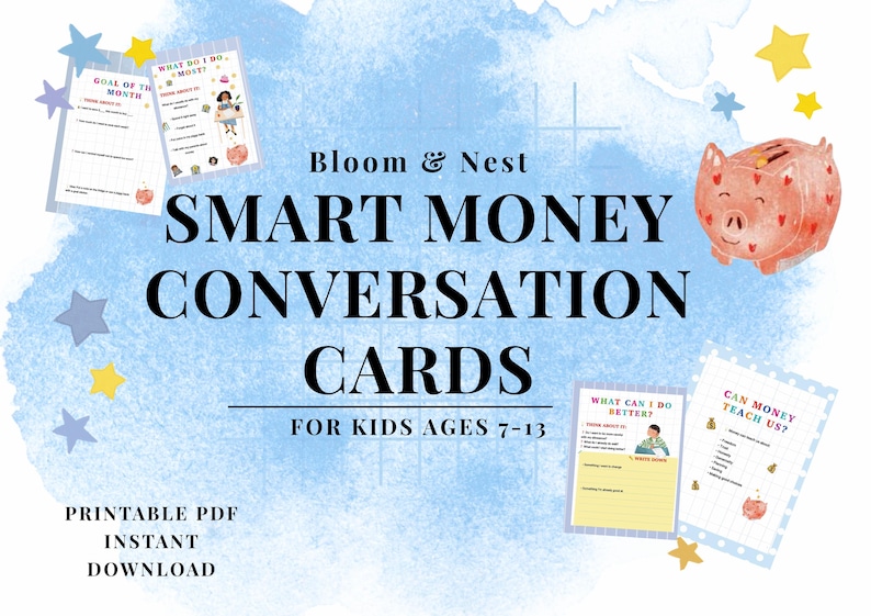 Smart Money Conversation Cards for Kids | Financial Literacy Activity ...