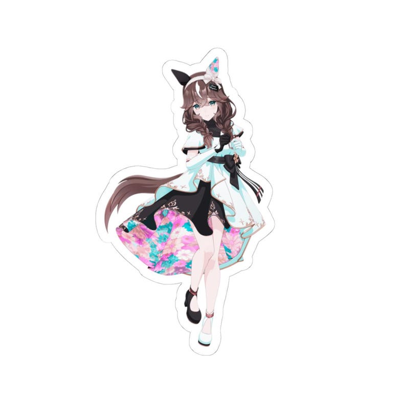 Umamusume Racing Uniform Curren Bouquetd'or No Color Outline Sticker - Etsy