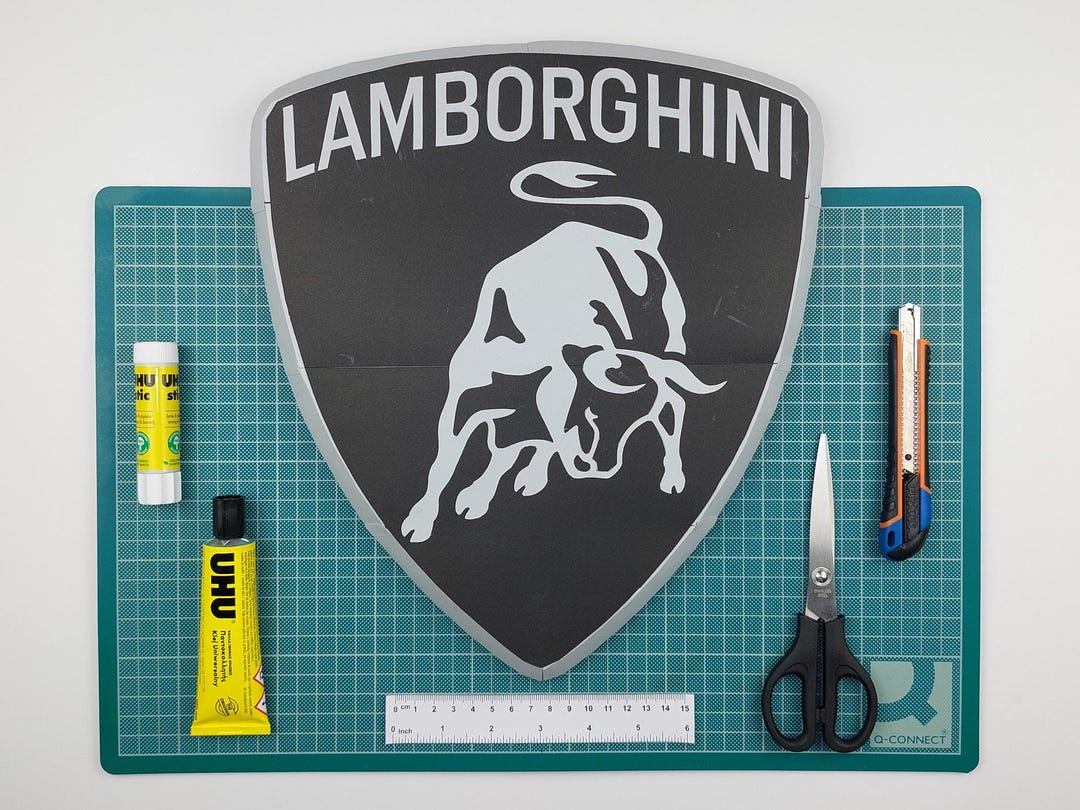 Lamborghini 3D Logo Paper Model, DIY Wall Decor, Origami (PDF Pattern ...