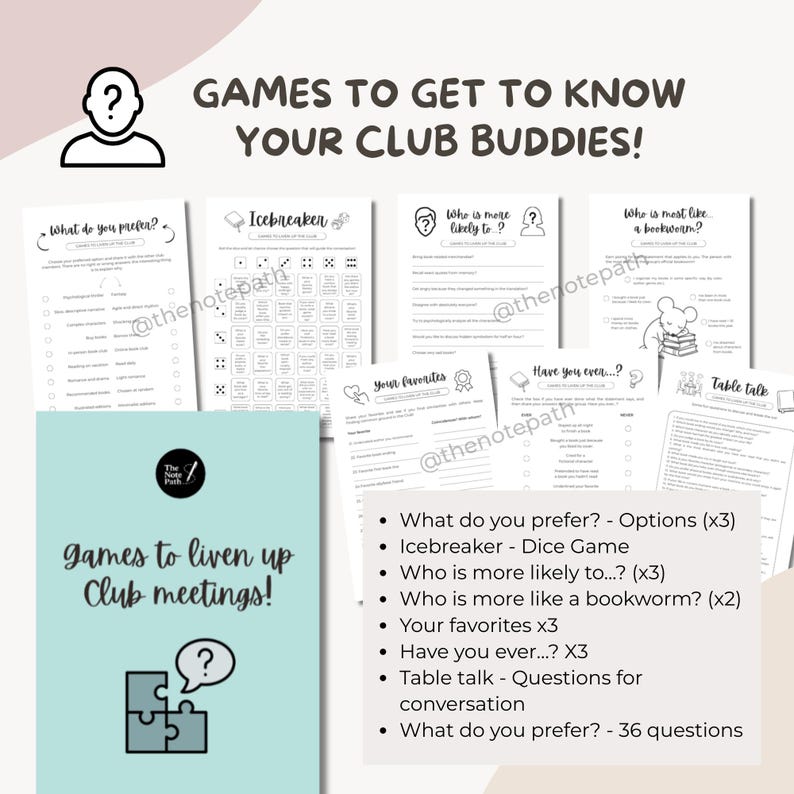 Book Club Kit · Printable | Logs & Templates · Reviews, Notes, Quotes ...