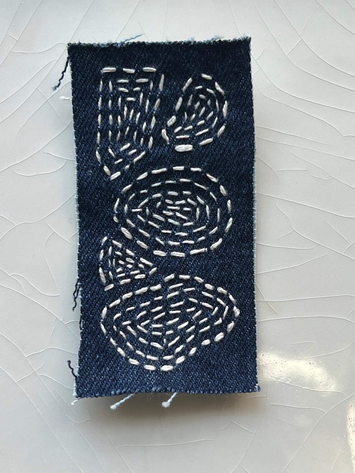Small Hand-stitched Sashiko/boro Upcycled Denim Patch. - Etsy