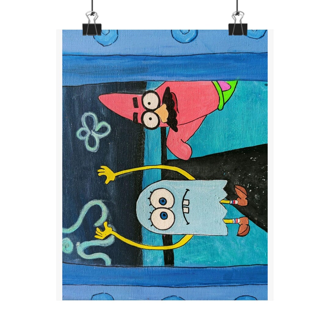 Spooky Series ~ Matte Vertical Poster | Spongebob & Patrick - Etsy