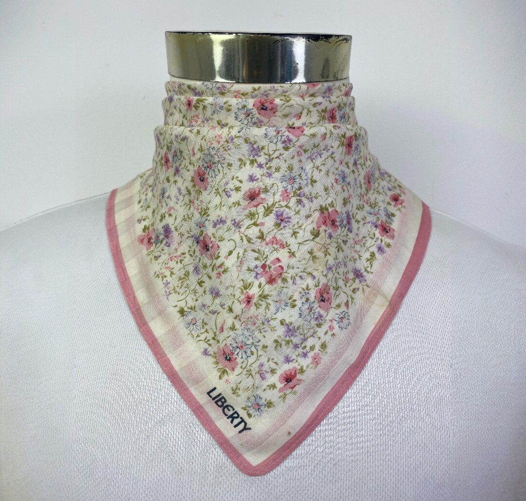 Vintage Liberty Neckerchief Flower Scarf Neckwear Accessories Liberty ...