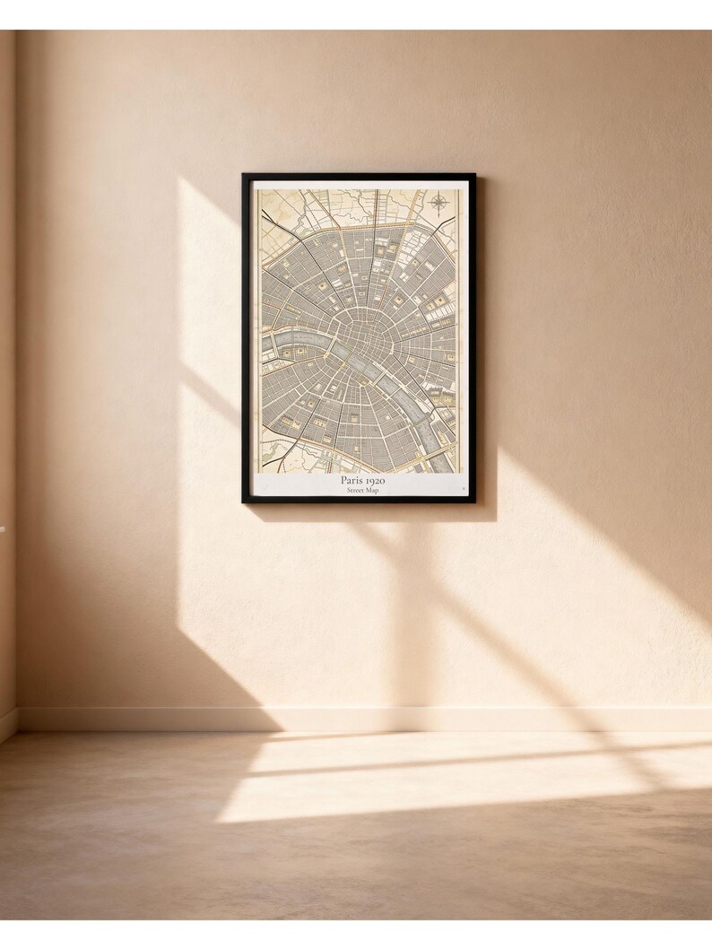 Vintage Printable Paris City Map | Old World Cartography | Antique ...