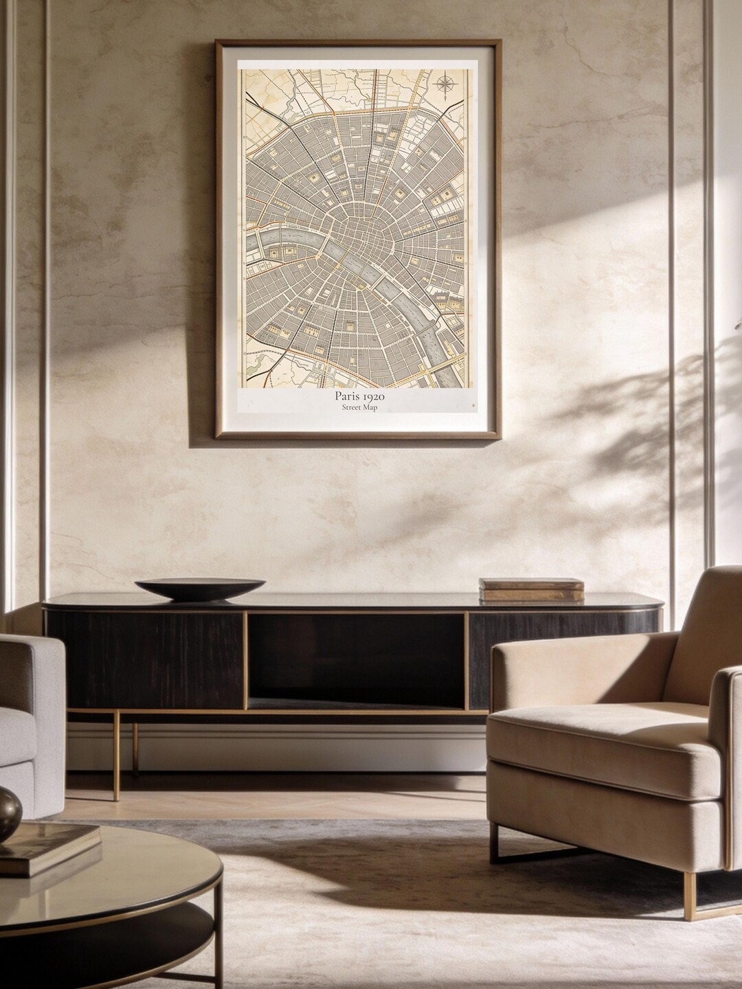 Vintage Printable Paris City Map | Old World Cartography | Antique ...