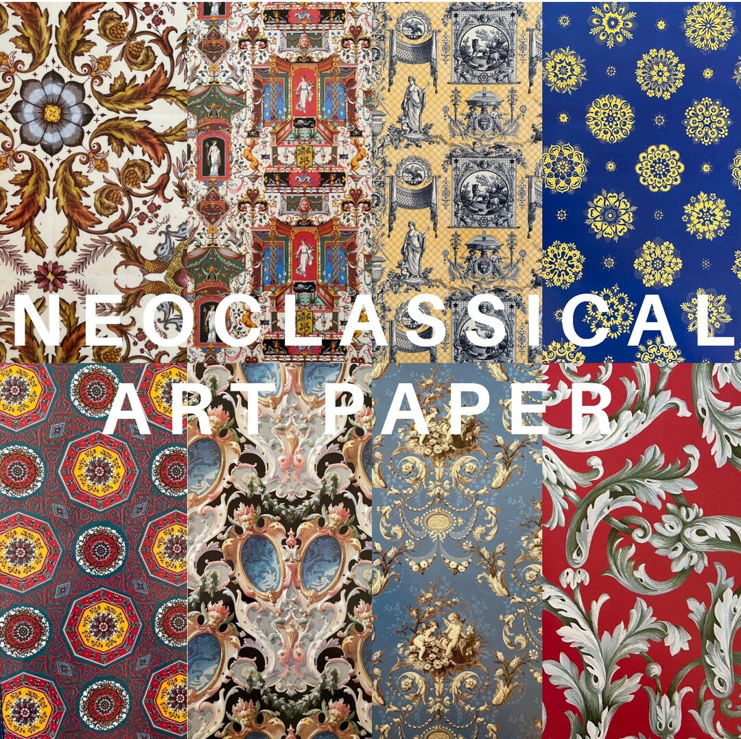 Neoclassical Art Paper Digital Prints for Scrapbook, Art Journal ...