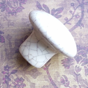 Old World Aged Ceramic Cabinet Knob Drawer Pull Almond Crackled Finish - Etsy