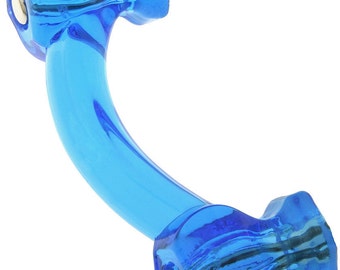 Set of 4 Ruby Red Glass Cabinet Handles Drawer Pulls Depression Era ...