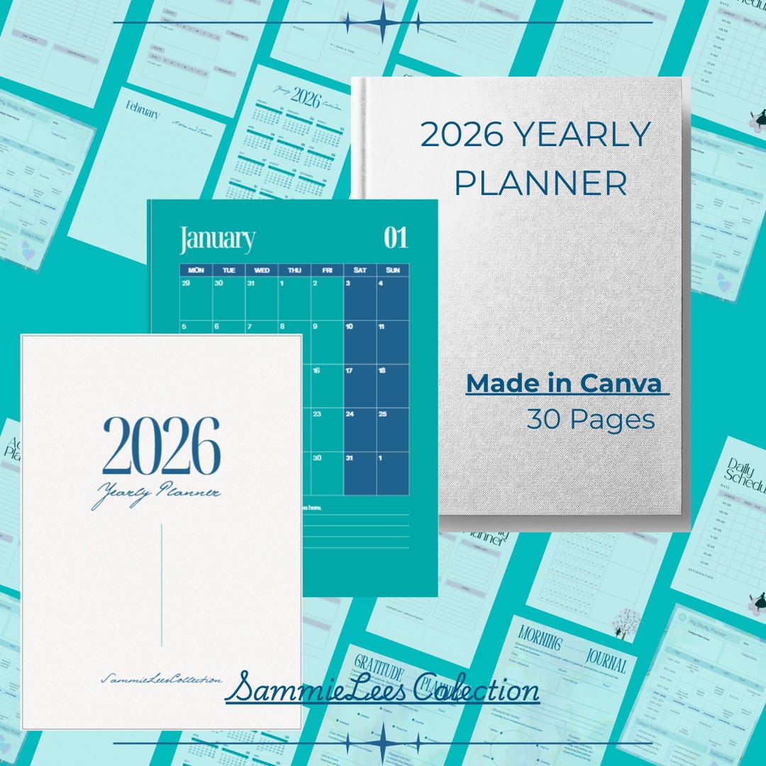 2026 Yearly Planner | Printable | Canva Editable - Etsy