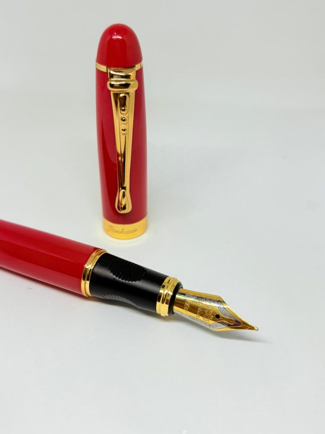 Jinhao X450 Royal Red Fountain Pen – Golden Trim, Medium Nib - Etsy