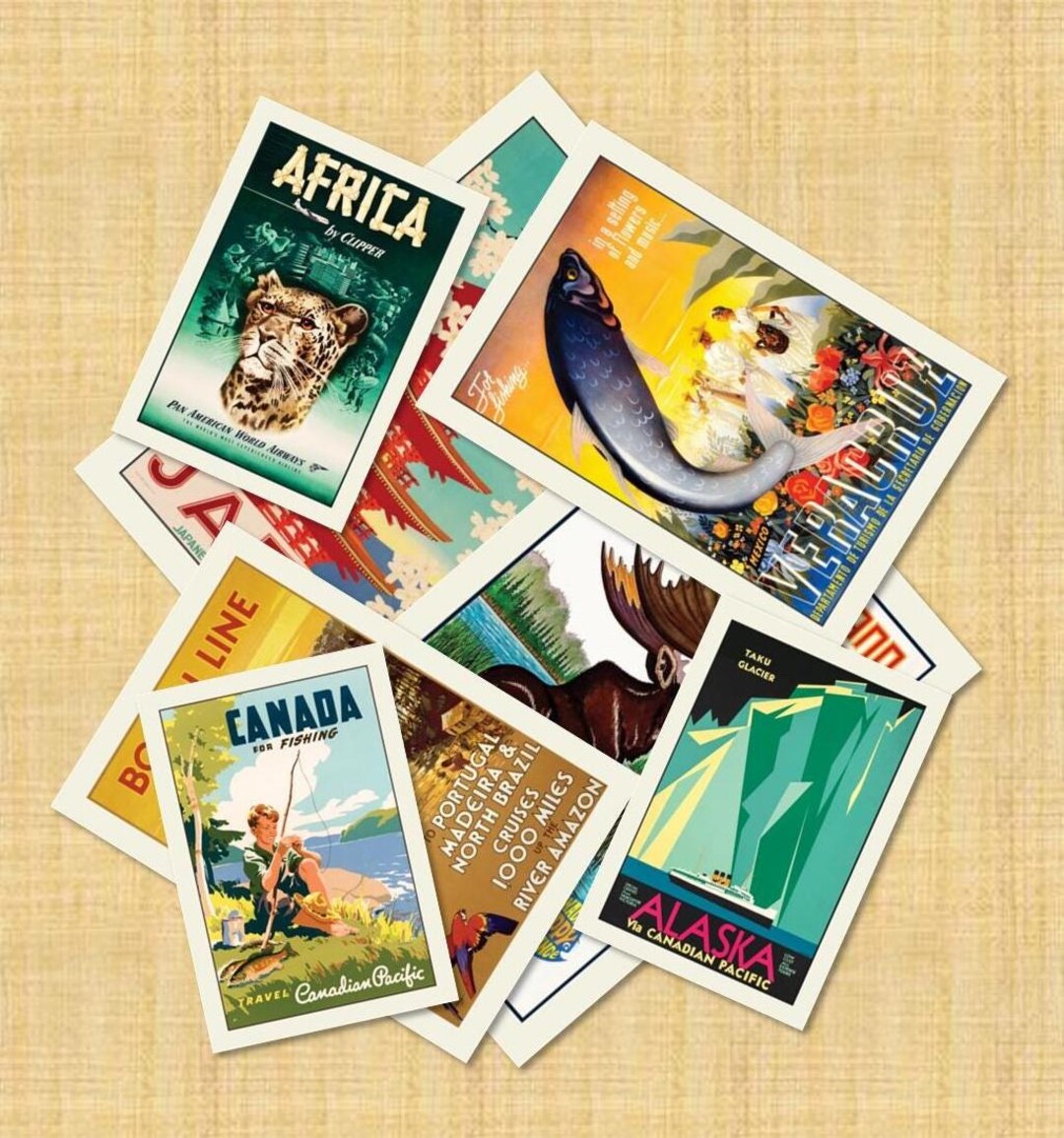 Vintage International Travel Postcards Set of 12 | Global Destinations ...