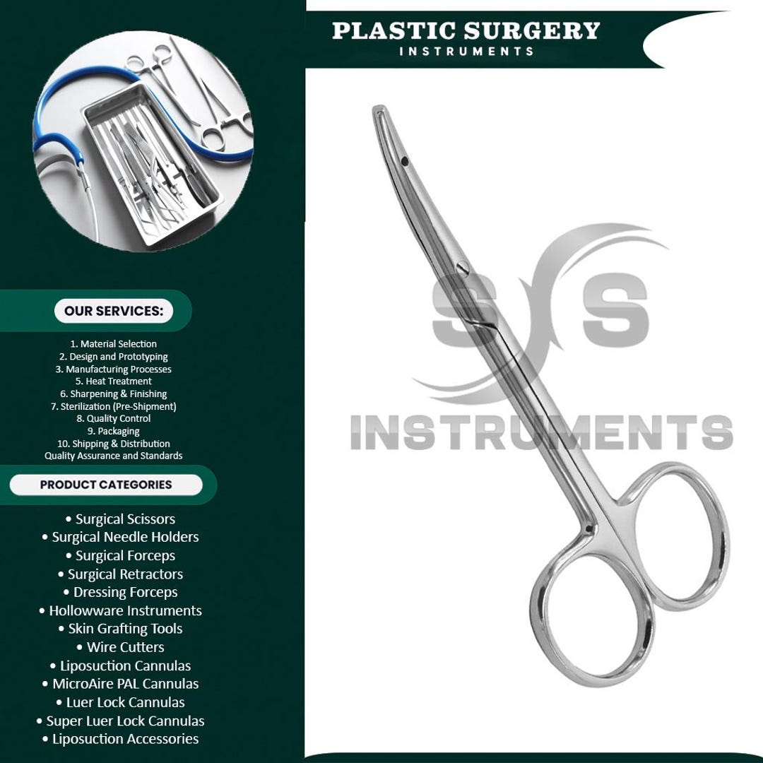 Littler Surgical Scissors | Curved Blunt Tip | German Stainless Steel ...
