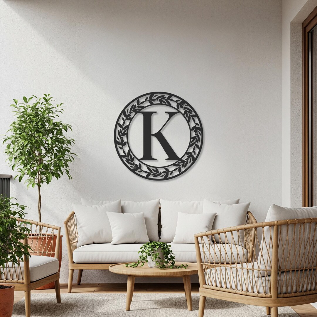 Custom Letter Wall Decor, Personalized Metal Monogram, Initial Name ...