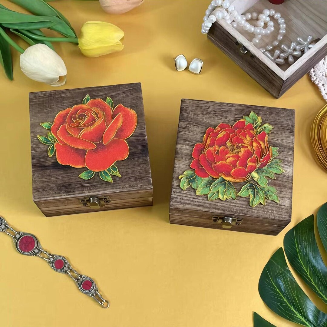 Enamel DIY Handmade Gift Set - Storage Box - Roses - Etsy