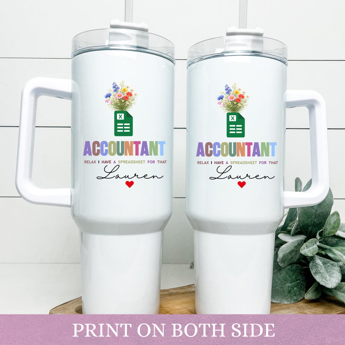 Accountant 40oz Tumbler Personalized, Custom Accountant Gifts for ...