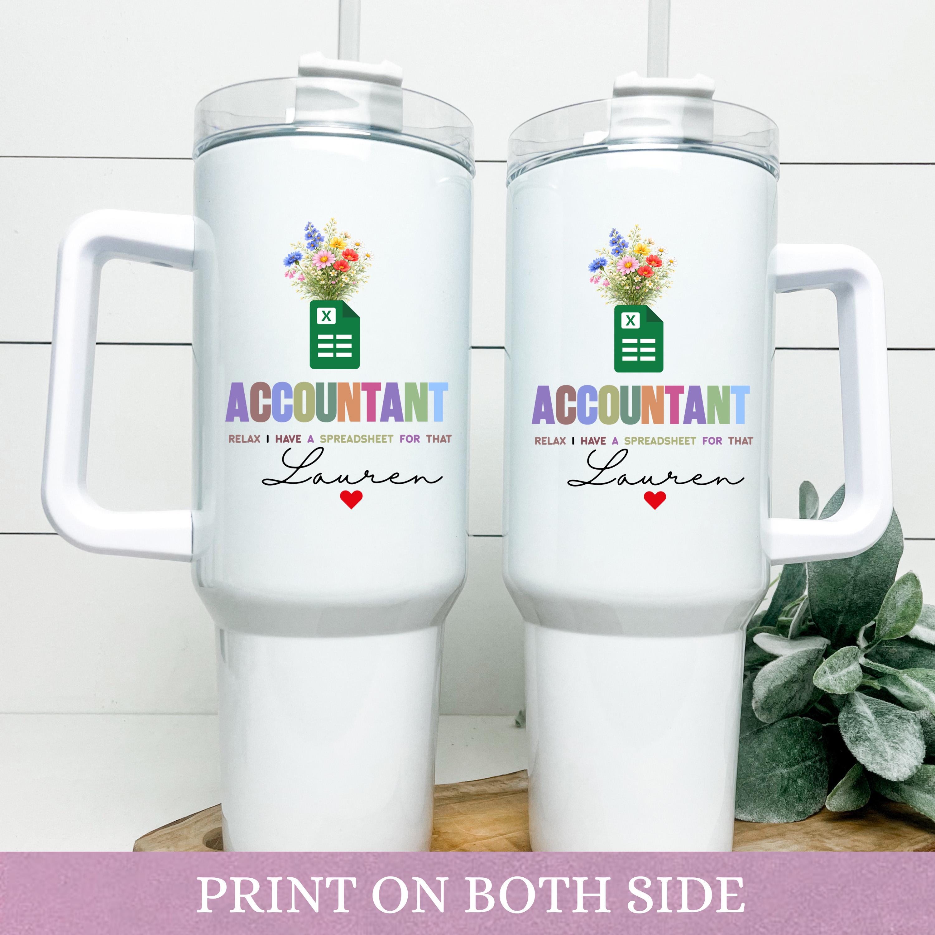 Accountant 40oz Tumbler Personalized, Custom Accountant Gifts for ...