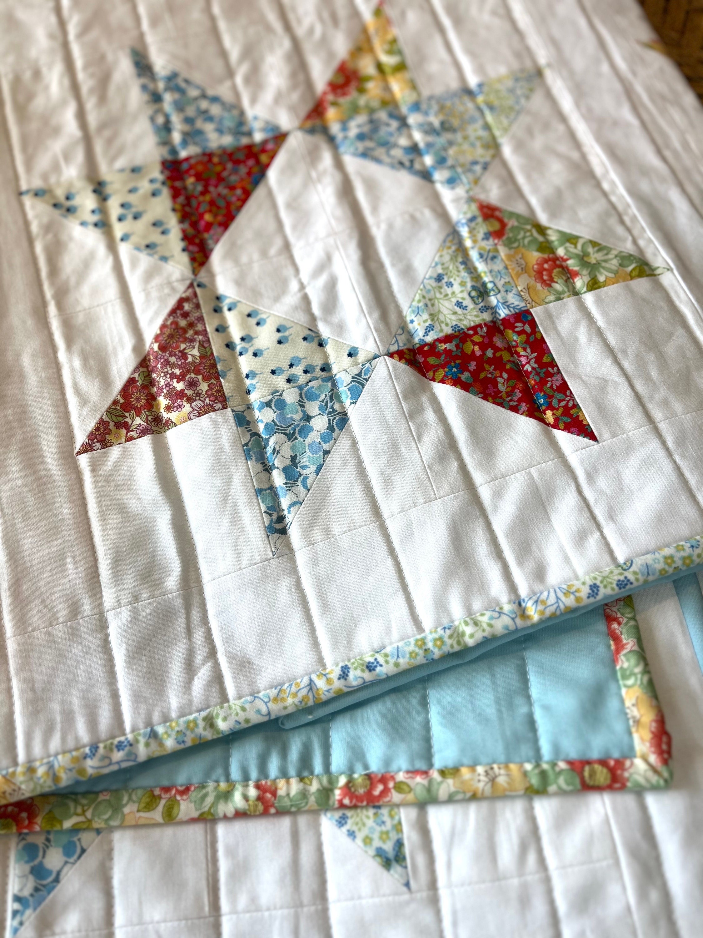 Star Baby Quilt, Handmade Baby Quilt, Modern Star Quilt, Baby Quilt - Etsy