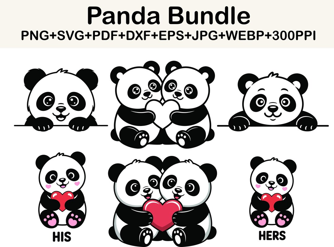 Peeking Panda Svg | Panda Face Clipart for T-shirts, Mugs, Stickers ...