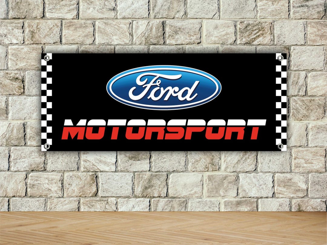 FORD Motorsport Logo Banner Vinly, Garage Sign, Office or Showroom ...
